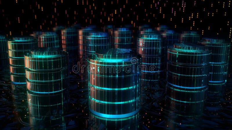 Amazing Big Data Concept Digital Data Flow Transferring Generative AI ...