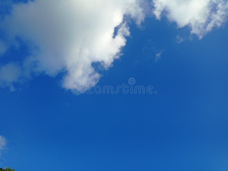 Amazing Blue Sky with Little Bit of White Clouds Stock Image - Image of ...