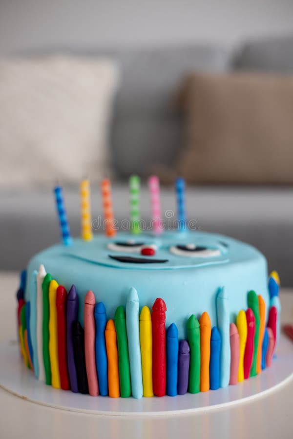 Amazing Cake with Pencils for a Child Going To School Stock Image ...