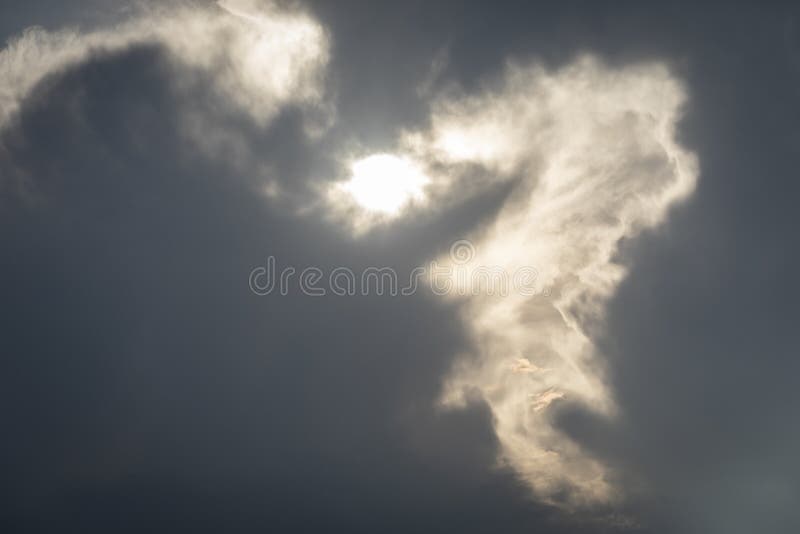 Amazing Cloud Sky with Sun Light Stock Image - Image of dramatic ...