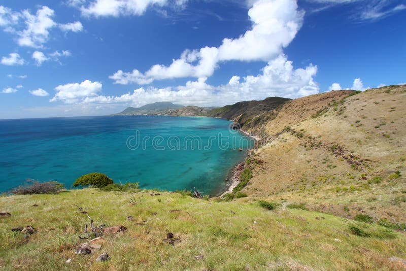 Amazing Coastline of Saint Kitts Stock Photo - Image of tropical ...