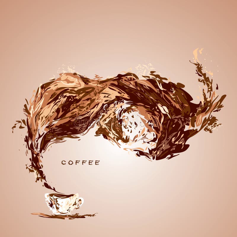 Coffee splash stock vector. Illustration of beverage - 29246259