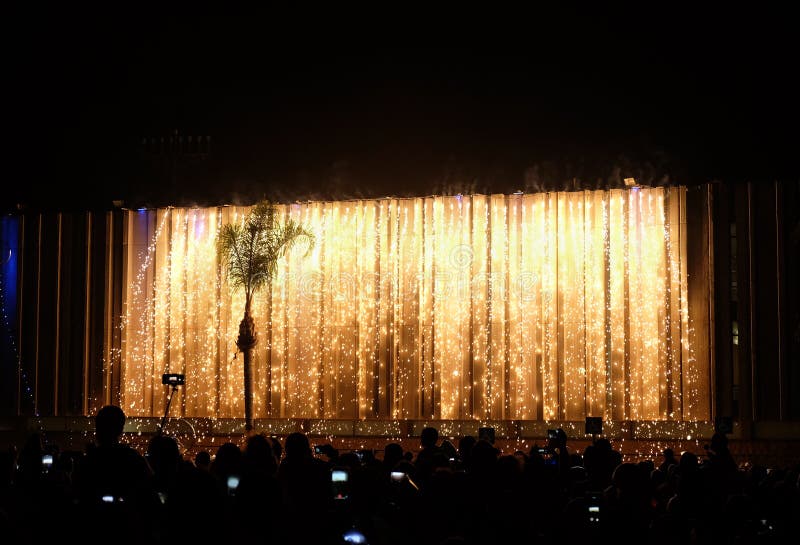 Amazing Colorful Fireworks at Israel Independence Day Stock Image ...