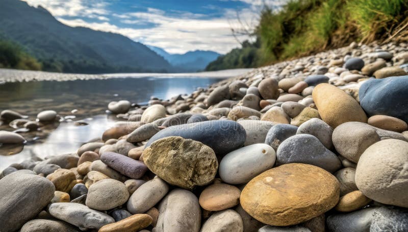 Amazing and Colorful River Stones Texture for Background Stock ...