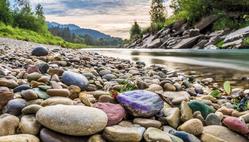 Amazing and Colorful River Stones Texture for Background Stock ...