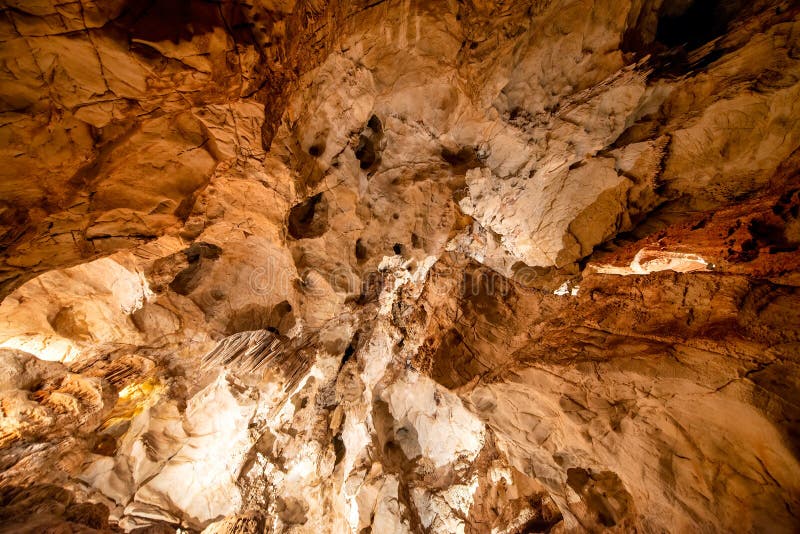 Amazing Colors of Cave Interior Stock Image - Image of speleology ...