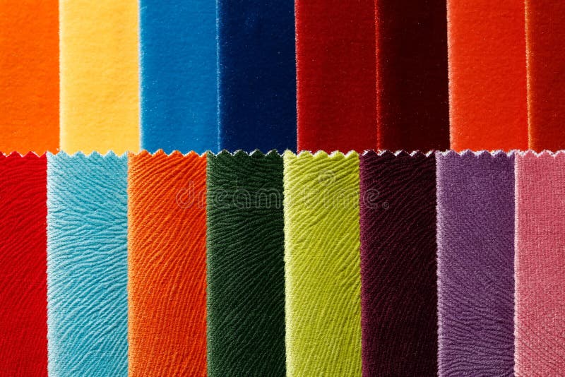 Amazing Colourful Textile Colourful Fabric Samples Close-up. Stock ...