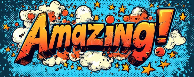 Amazing Comic Book Text Vibrant Pop Art Explosion Stock Photos - Free ...