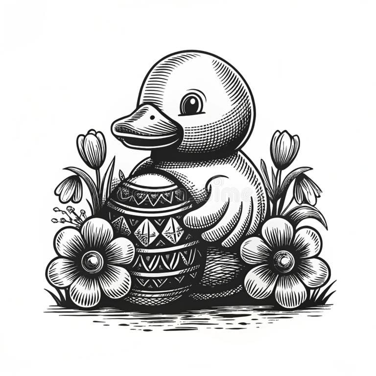 Amazing Very Cute Duck with Egg Illustration - AI Generated Image ...