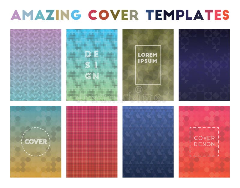 Amazing Cover Templates. stock vector. Illustration of actual - 143873984