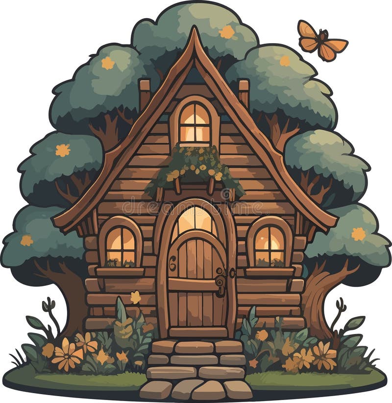 Amazing Fantasy Dwarf House Isometric Vector Draw Stock Illustration ...