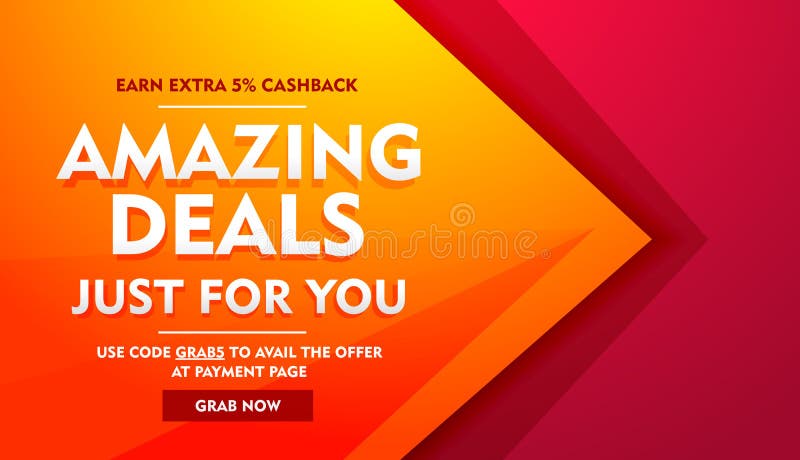 Amazing Deals Sale Offer Banner Stock Vector - Illustration of ...