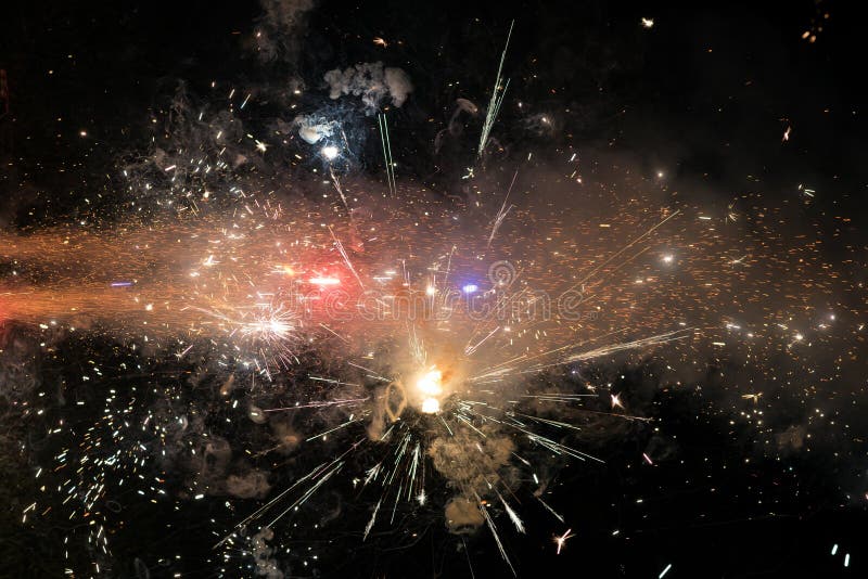 Amazing Deep Space Background - Close Up Fireworks Stock Photo - Image ...