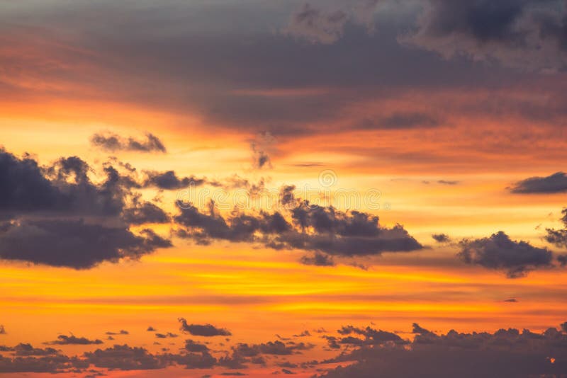 Amazing Dramatic Sunset Cloudscape. Stock Image - Image of depth, color ...