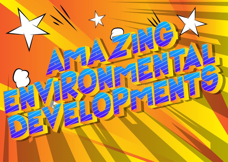 Amazing Environmental Issues - Comic Book Style Words. Stock Vector ...