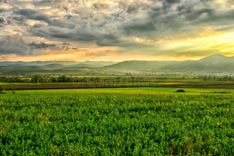 Amazing evening stock photo. Image of gate, airplane - 71980518