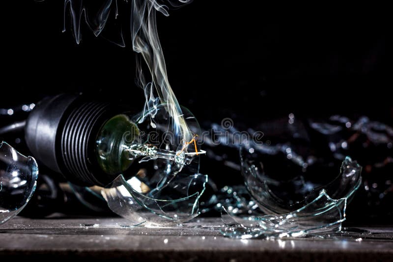 Explosion and Burning Wheels Causing Huge Dark Smo Stock Image - Image ...