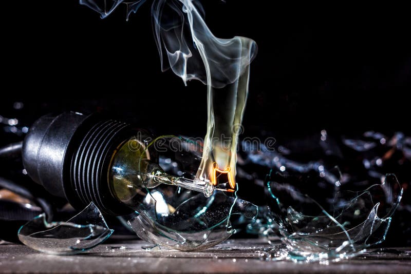 Explosion and Burning Wheels Causing Huge Dark Smo Stock Image - Image ...