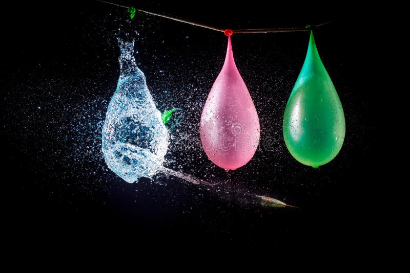 Amazing Explosion of Isolated Water Balloon Stock Image - Image of drop ...