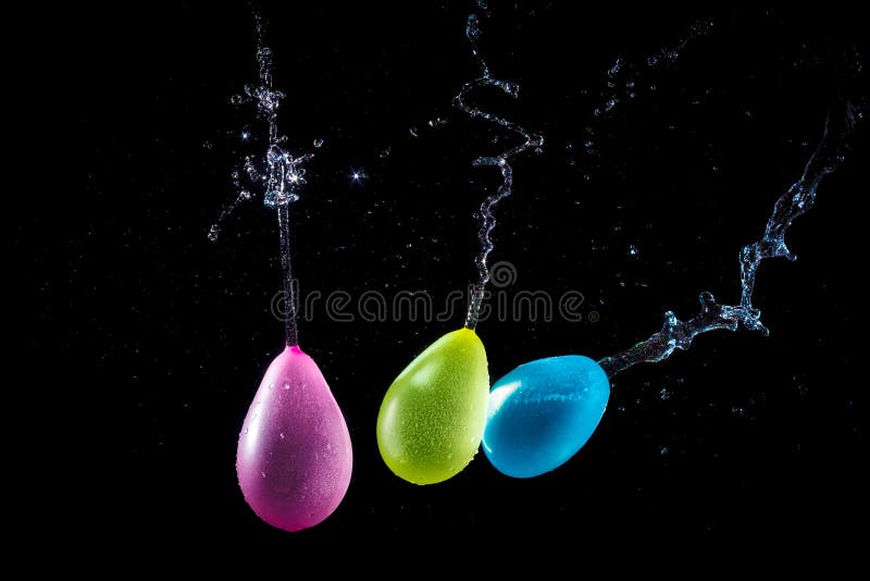 Amazing Explosion of Isolated Water Balloon Stock Image - Image of hand ...