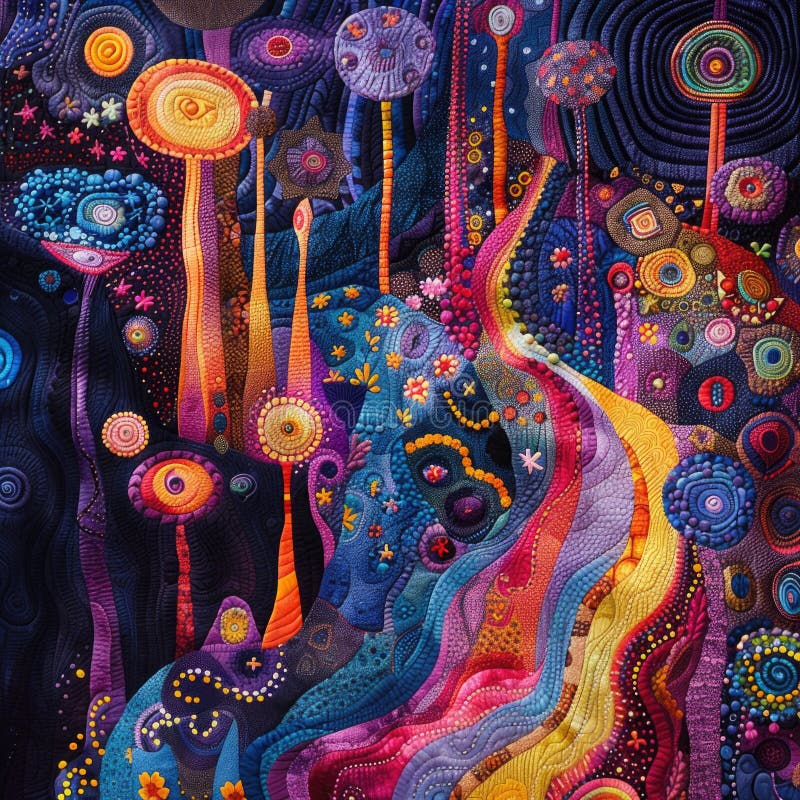 Amazing Fabric Paintings Made Using the Patchwork Technique. National ...