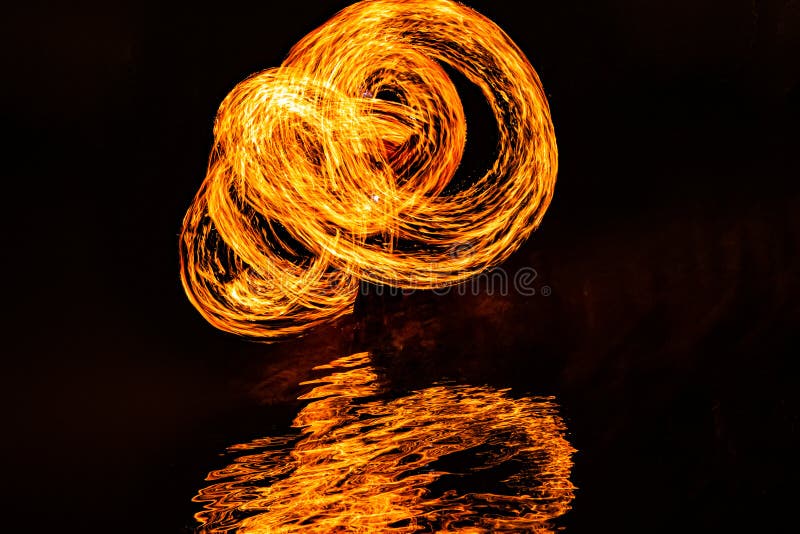 Amazing Fire Show at Night on Russia Stock Photo - Image of culture ...