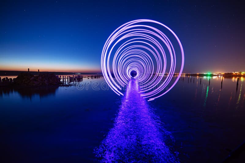 Amazing Fireshow Performance Stock Image - Image of beautiful, night ...