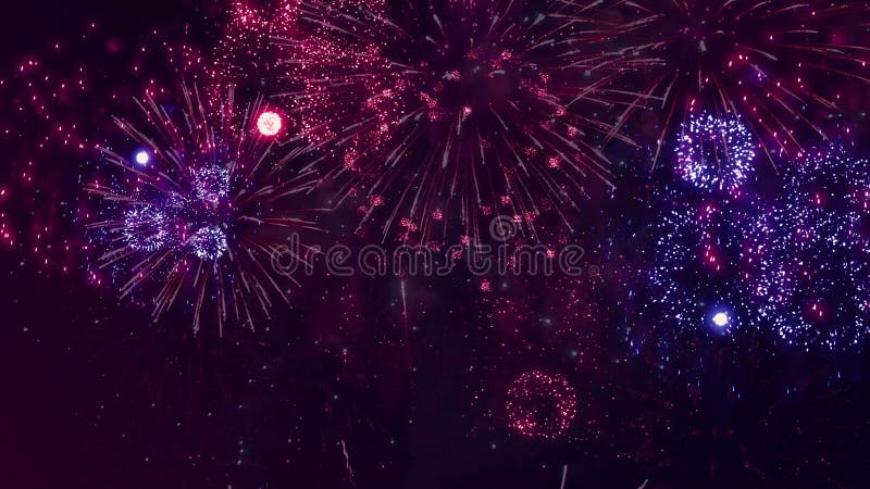 Amazing Fireworks Animation 4k Loop with Sound Stock Video - Video of ...