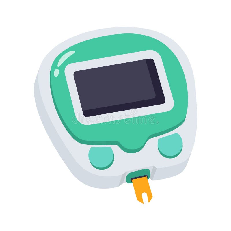 An Amazing Flat Icon of Portable Glucometer in Trendy Design Style ...