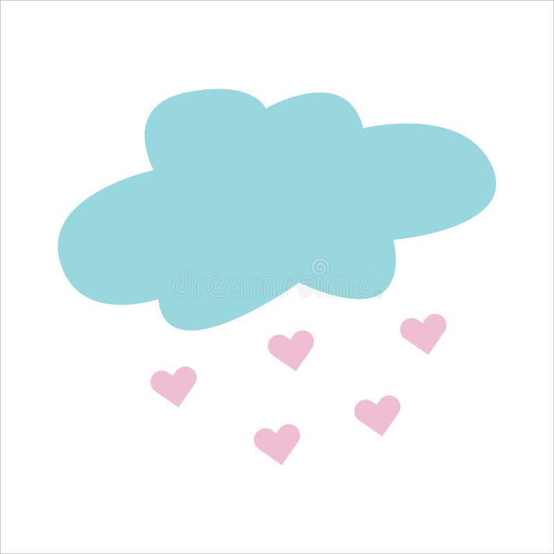 An Amazing Flat Sticker of Heart Rain Stock Vector - Illustration of ...