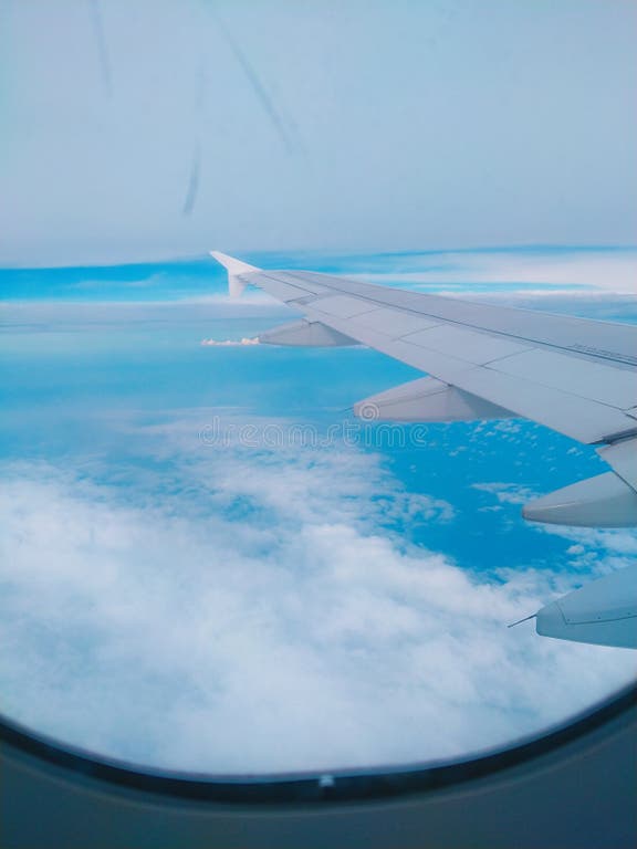 Amazing Flight, Clouds and Clear Sky Stock Image - Image of clear ...