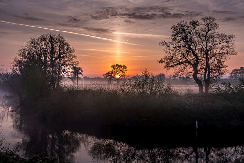 Amazing Forest and the Sunset Stock Photo - Image of mountain, clouds ...