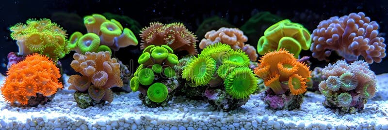 An Amazing Frame with a Coral Reef, Where Bright Colors and Various ...