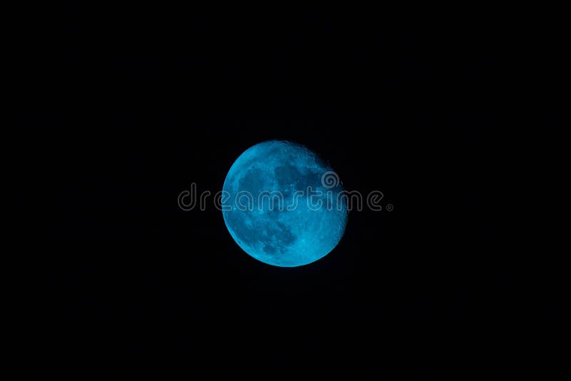 Amazing Full Moon in Unique Colors Stock Photo - Image of planet ...