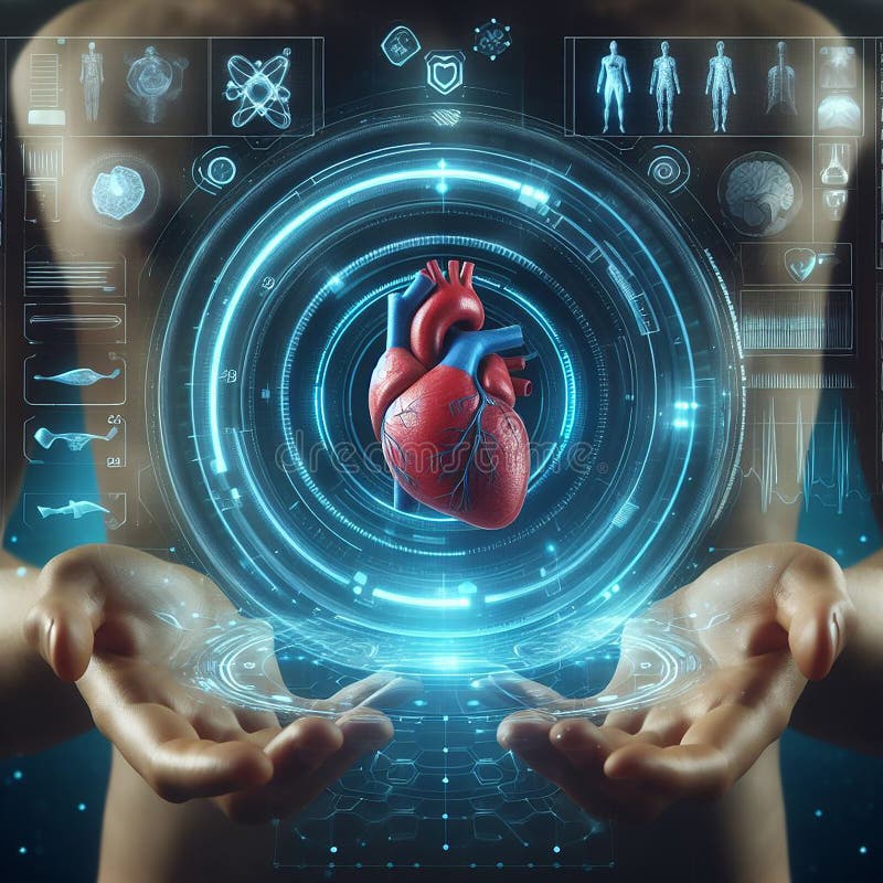 Amazing Futuristic Organs with High Technology Stock Illustration ...