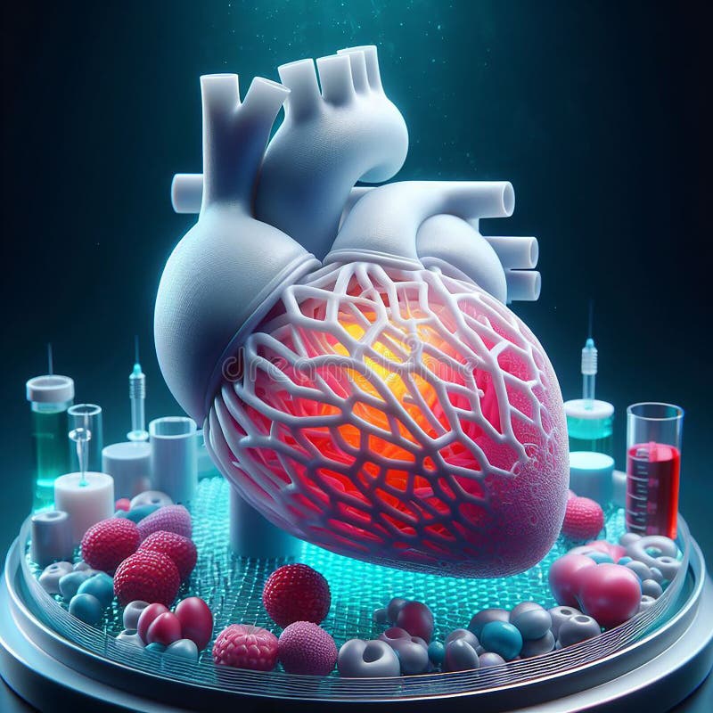 Amazing Futuristic Organs with High Technology Stock Illustration ...
