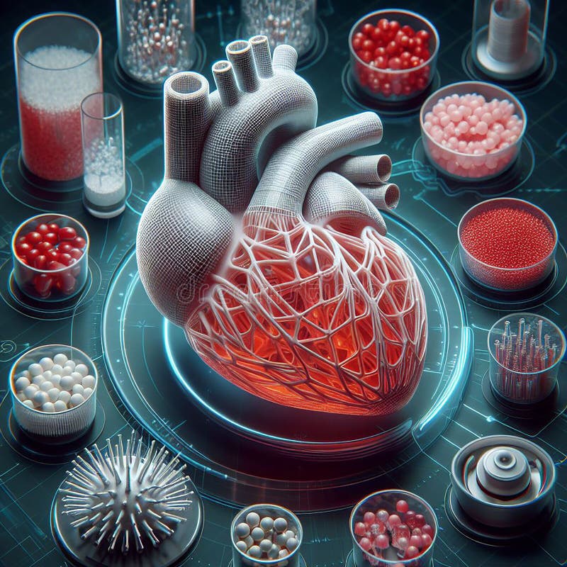 Amazing Futuristic Organs with High Technology Stock Illustration ...