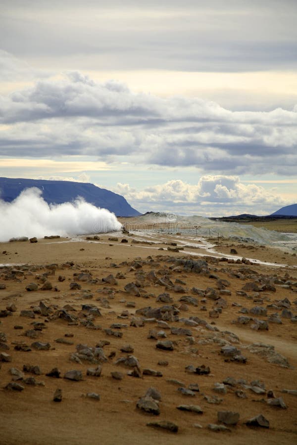 Geothermal Landscape in Iceland during Winter Stock Image - Image of ...