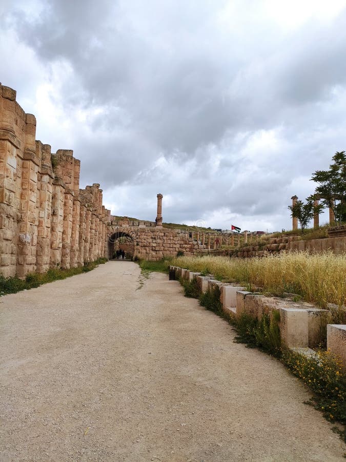 Amazing Geras - Jordania stock image. Image of tourism - 290593739