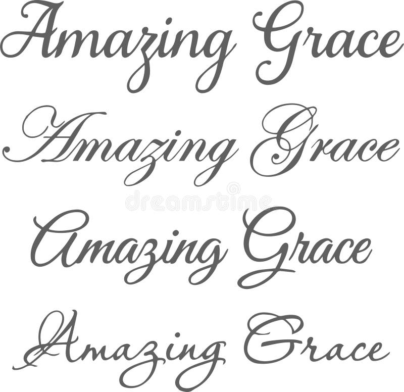 Amazing Grace Lettering Stock Illustrations – 86 Amazing Grace ...