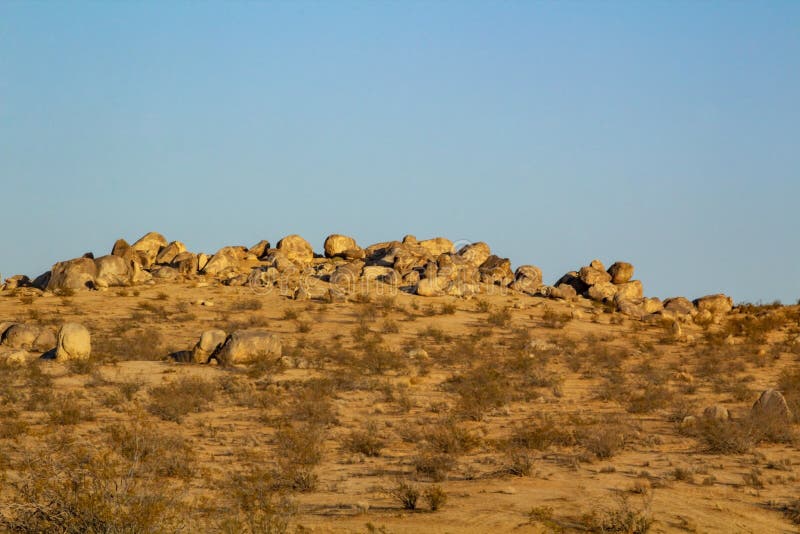 Amazing Granite Stone and Boulders, Loose in the Desert Stock Photo ...