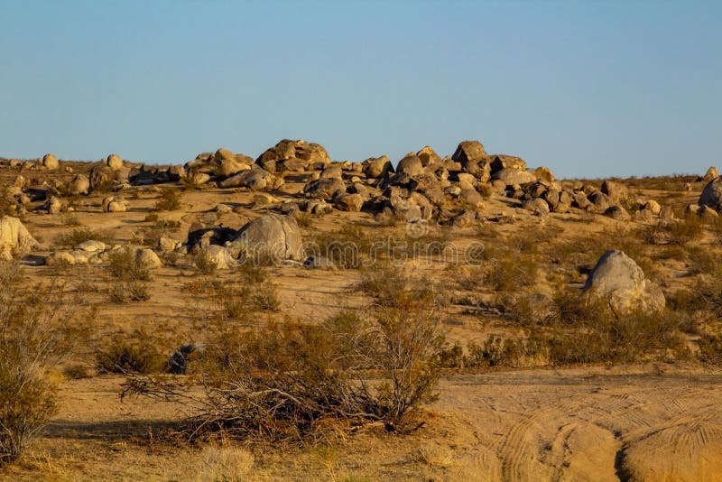 Amazing Granite Stone and Boulders, Loose in the Desert Stock Image ...