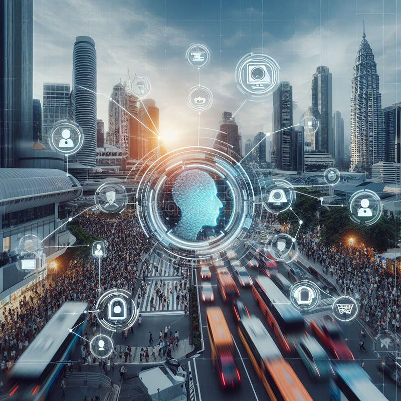 Amazing High Technology Development Facial Recognition Stock Photo ...