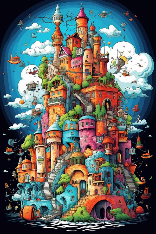 Amazing the Tower of Babel Intricate Complex Generative AI Stock ...