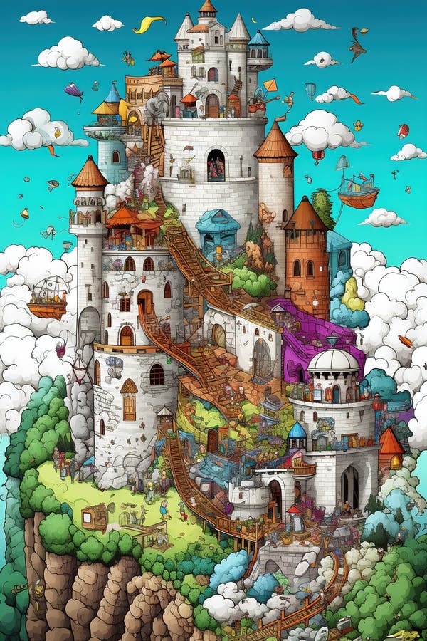 Amazing the Tower of Babel Intricate Complex Generative AI Stock ...