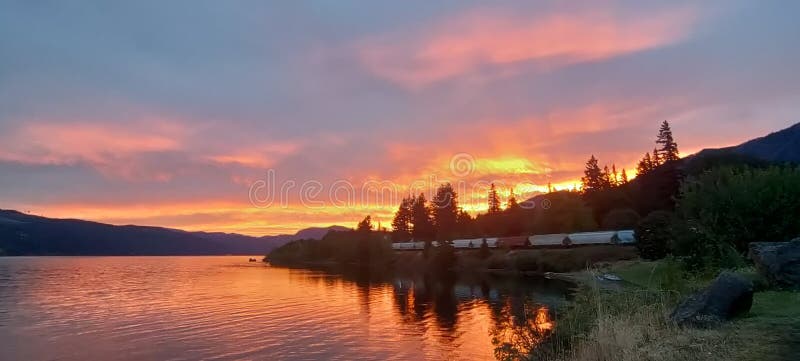 Amazing Horizon Riverside stock photo. Image of dusk - 232131320