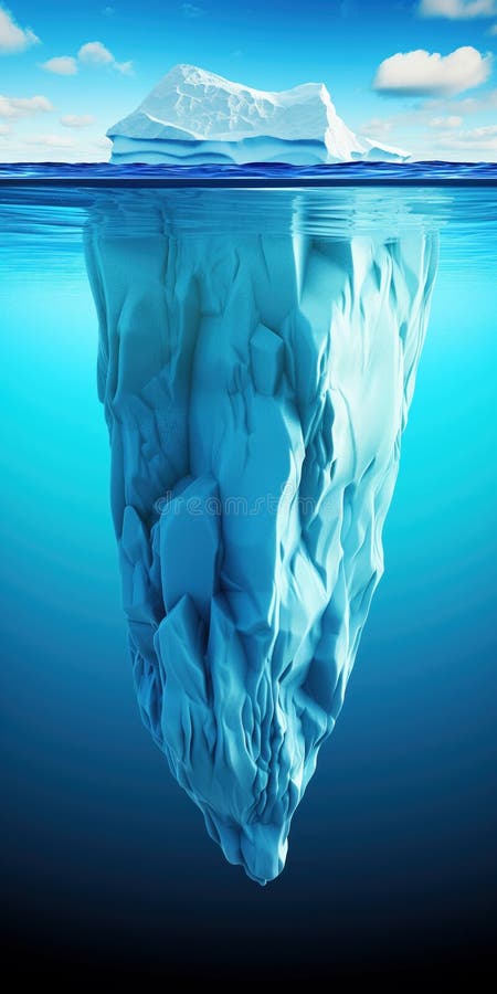 Amazing Iceberg with a Hidden Iceberg Underwater in the Ocean. the Tip ... Amazing Iceberg with a Hidden Iceberg Underwater in the Ocean. the Tip ...