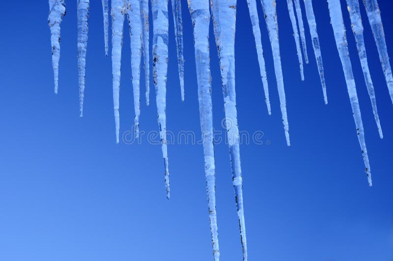 Amazing icicles stock image. Image of cold, sharp, blue - 7929751