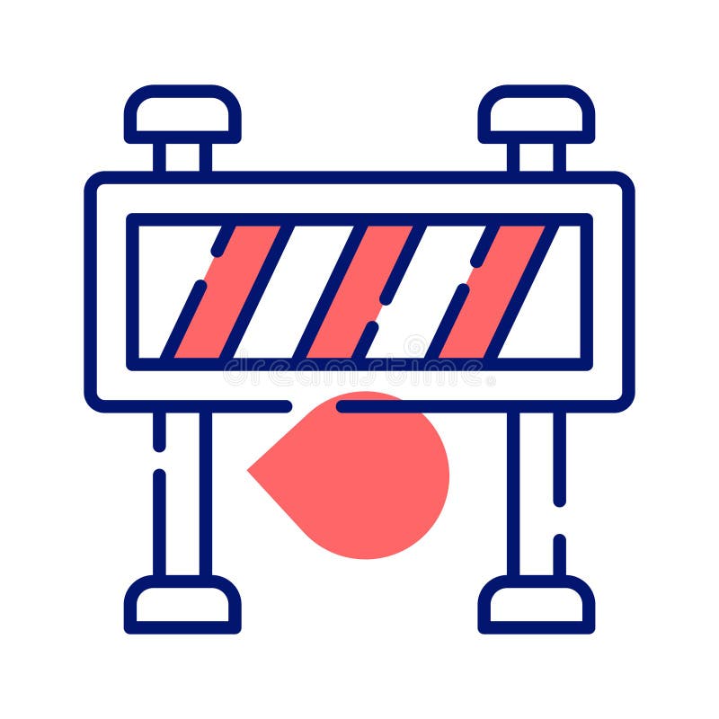 An Amazing Icon of Construction Barrier, Roadblock Vector Design Stock ...