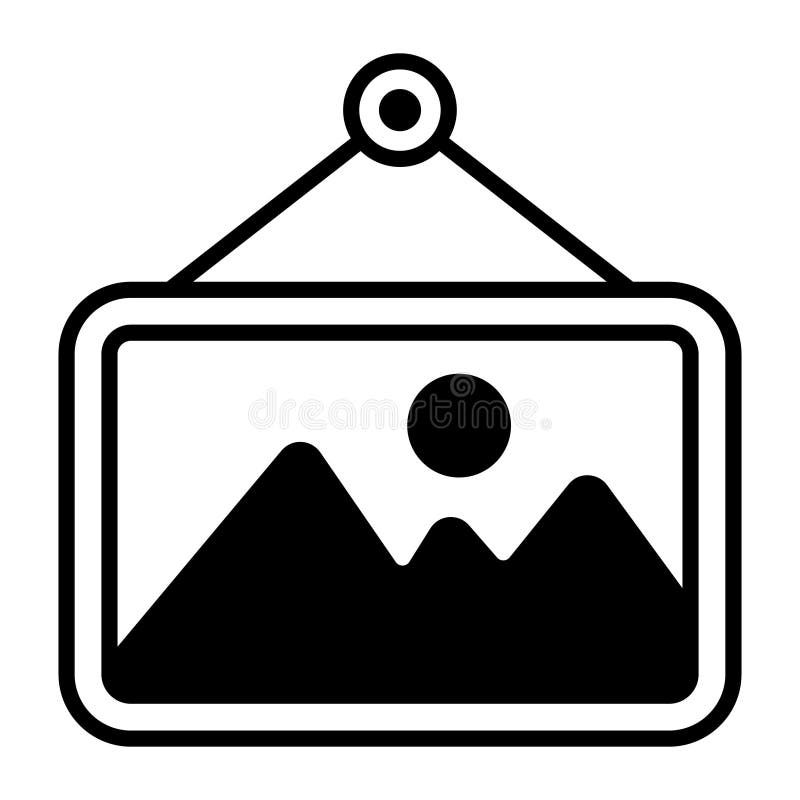 An Amazing Icon of Hanging Landscape Scenery, Editable Vector Stock ...
